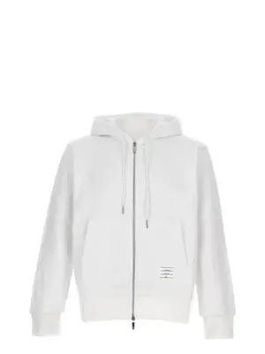 Thom Browne Hoodie With Zipper - White