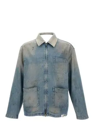 GOLDEN GOOSE Worn-effect Denim Jacket - Blue