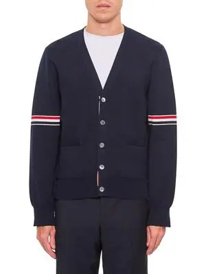 Thom Browne Cardigan With Button Closure - Blue