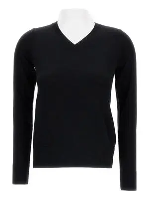 Max Mara Wool V-neck Sweater - Black