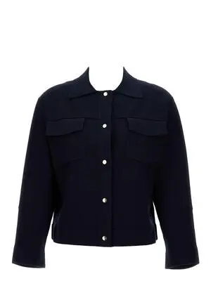 Max Mara Collared Cardigan - Blue