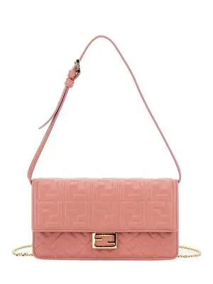 Fendi Wallet With Chain - Rose
