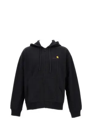 Carhartt Work In Progress American Script Zip-up Hoodie - Black