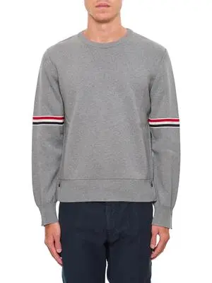 Thom Browne Milano Stitch Crewneck Sweater - Grey