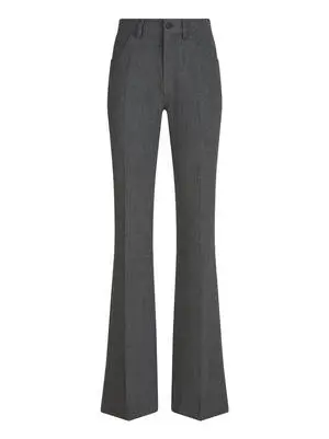 Attico Flared Trousers - Grey