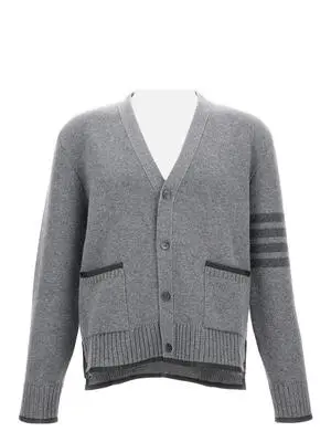 Thom Browne Wool Cardigan - Grey
