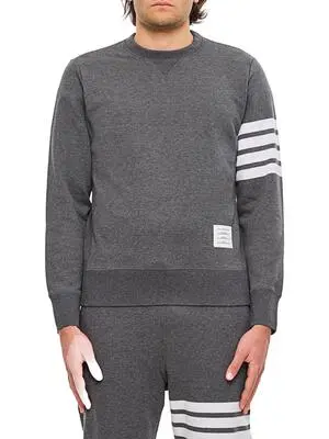 Thom Browne Classic Sweatshirt With Striped Sleeves - Grey