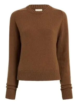 Khaite Crewneck Cashmere Sweater - Brown