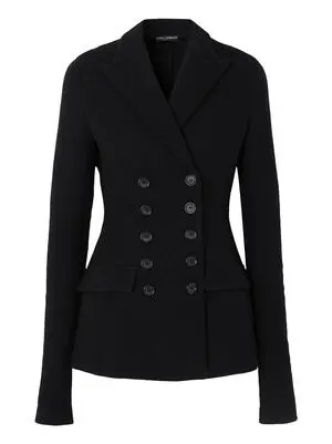 Dolce & Gabbana Double-breasted Wool Blazer - Black