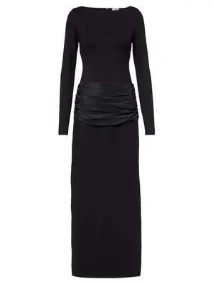Staud Holland Draped Maxi Dress - Black