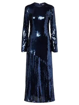 Remain Birger Christensen Sequin Embellished Gown - Blue