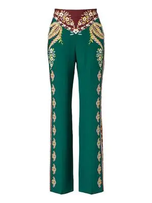 Etro Printed Wide-leg Pants - Green