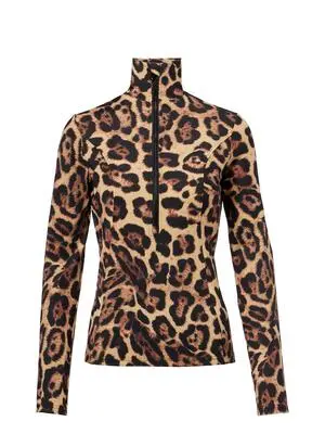 Goldbergh Leona Leopard-Print Ski Top Multicoloured