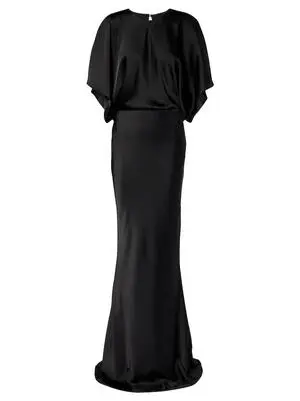 Norma Kamali Obie Draped Gown - Black