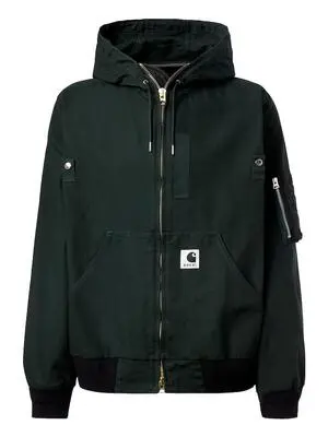 Sacai X Carhartt Hooded Puffer Jacket - Green