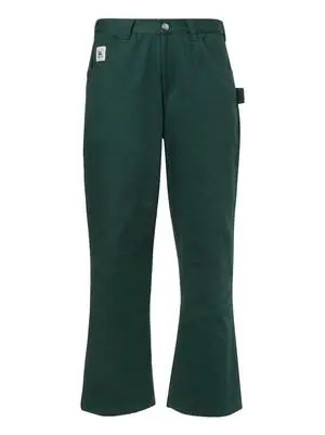 BODE Knolly Brook Cotton Twill Straight Pants - Green
