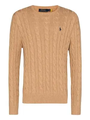 Polo Ralph Lauren Long Sleeve Knit Crewneck Sweater - Tan