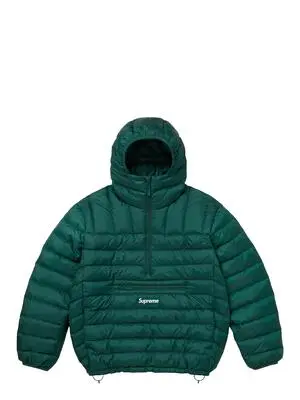 Supreme Micro Down Half Zip Hooded Pullover - Green