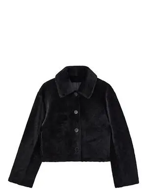 JOSEPH Alloway Reversible Leather And Shearling Jacket - Black