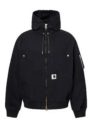 Sacai X Carhartt Wip Hooded Cotton-canvas Jacket - Black