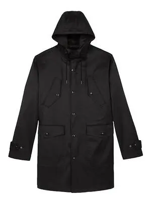 The Kooples Regular-fit Woven Parka Coat - Black