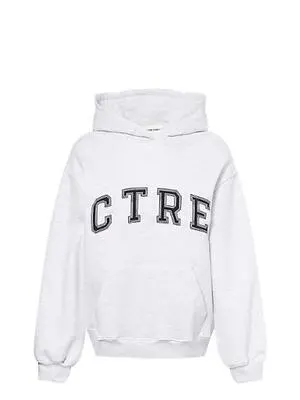 THE COUTURE CLUB Cotton-blend Relaxed-fit Hoodie - Grey