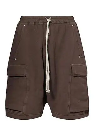 Rick Owens Cargobela Cotton-jersey Shorts - Dark Dust
