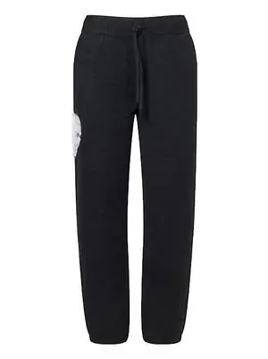 THE COUTURE CLUB Monogram Emblem Straight-leg Knitted Jogging Bottoms - Black