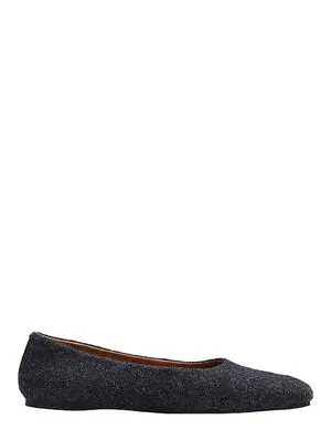 JOSEPH Textured Flannel Ballet Flats