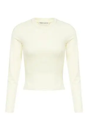 THE COUTURE CLUB Sculpting Crossover Stretch-woven Top - Yellow