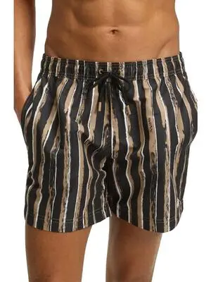 BOSS Printed Swim Trunks - Black