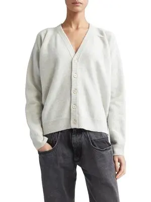 MAISON MARGIELA Wool V-neck Cardigan - Light Grey
