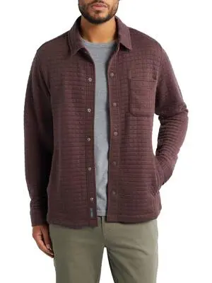 FREE FLY Downvalley Quilted Overshirt Chestnut
