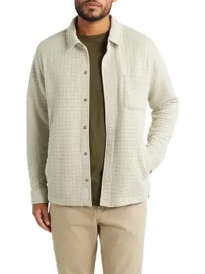 FREE FLY Downvalley Quilted Overshirt Heather Sandstone