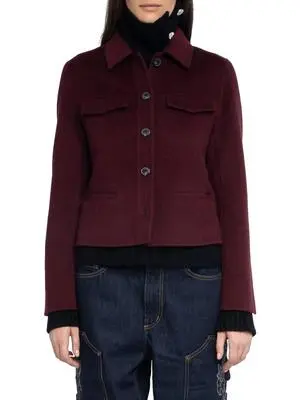 Zadig&Voltaire Liam Wool-blend Jacket - Burgundy
