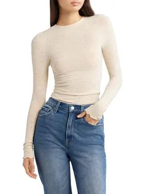 Free People Night Sky Studded Rib Top - Ivory