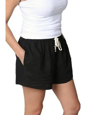 LEISURE LAB Relaxed Linen Short - Black