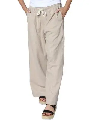 LEISURE LAB Linen Palazzo Pant - Terracota