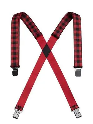 ARCADE Jessup Plaid Suspenders - Black/burnt