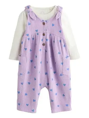 NEXT Bodysuit And Overalls Set - Purple