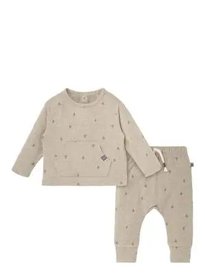 MODERN MOMENTS™ BY GERBER Brushed Hacci Top And Pant Set - Olive Cactus