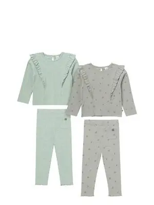 MODERN MOMENTS™ BY GERBER Ruffle Tops And Leggings Set - Green