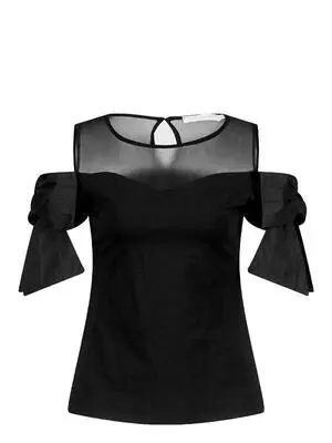 Anne Fontaine Virtyl Sweetheart Neckline Top - Black