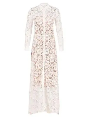 Anne Fontaine Violeta Floral Lace Maxi Dress - White