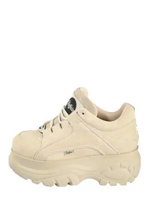 BUFFALO BOOTS Classic Low Leather Sneakers - Cream