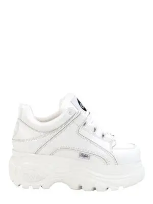 BUFFALO BOOTS Classic Low Leather Sneakers - White