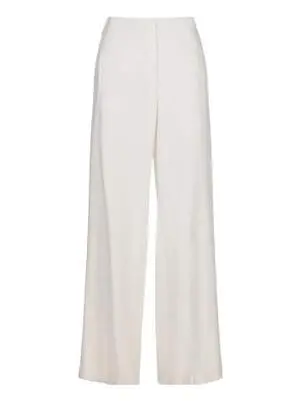 Anne Fontaine Preston Crepe Wide Leg Pants - White