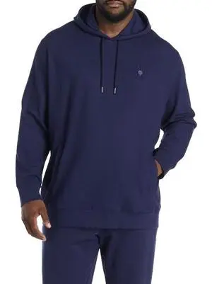 Psycho Bunny Big & Tall Kai Textured Hoodie - Evening Blue