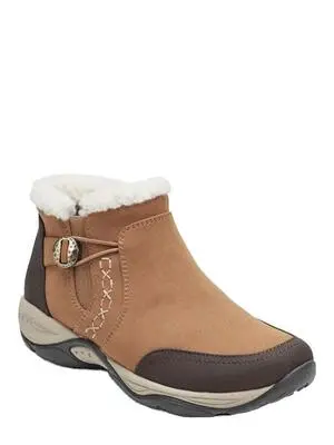 Easy Spirit Erique Water Repellent Faux Shearling Lined Bootie - Medium Brown