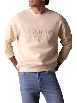 THE NORMAL BRAND Oversized Embroidered Crewneck Sweatshirt - Ivory